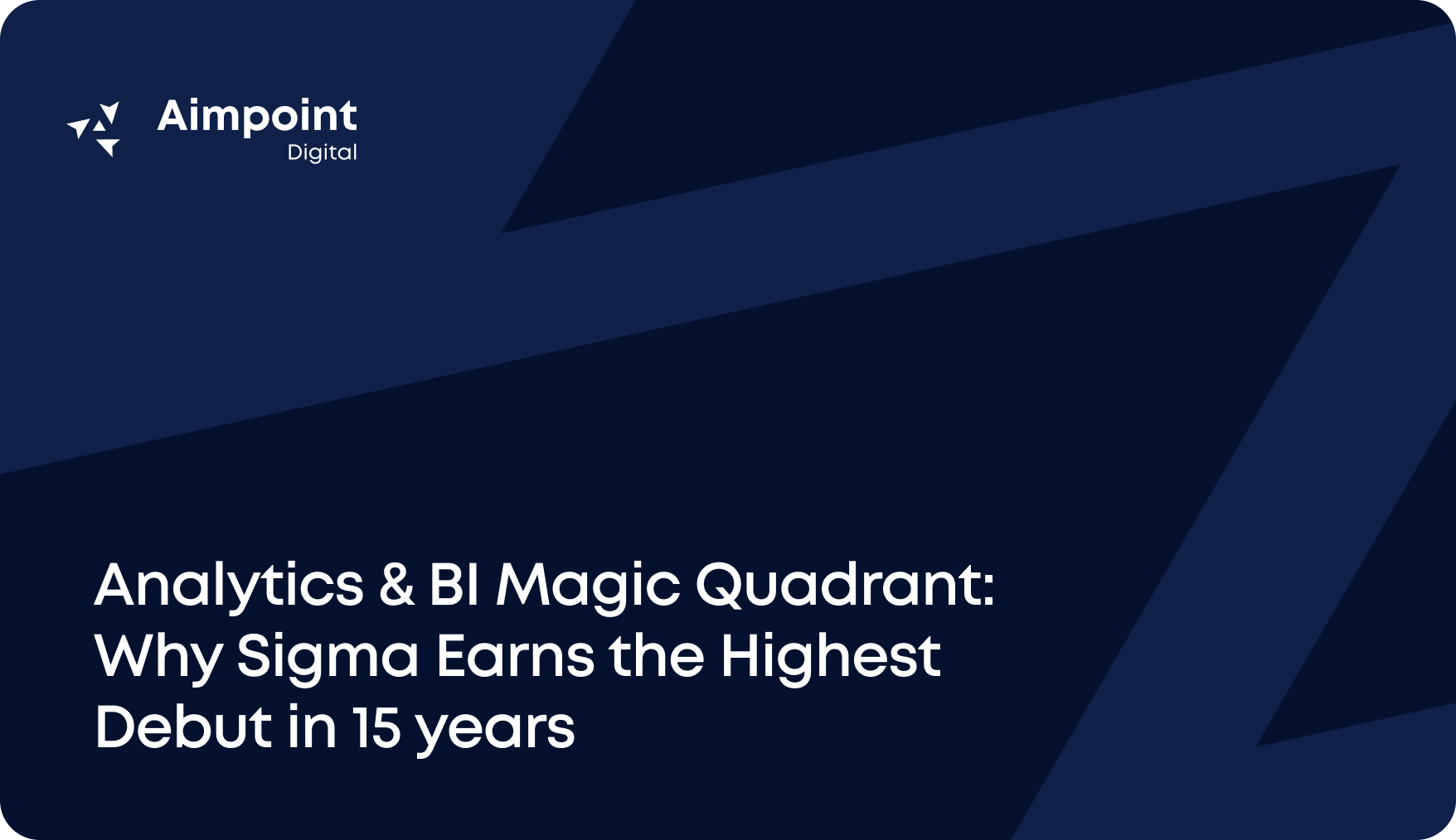 Analytics & BI Magic Quadrant: Why Sigma Earns the Highest Debut in 15 years